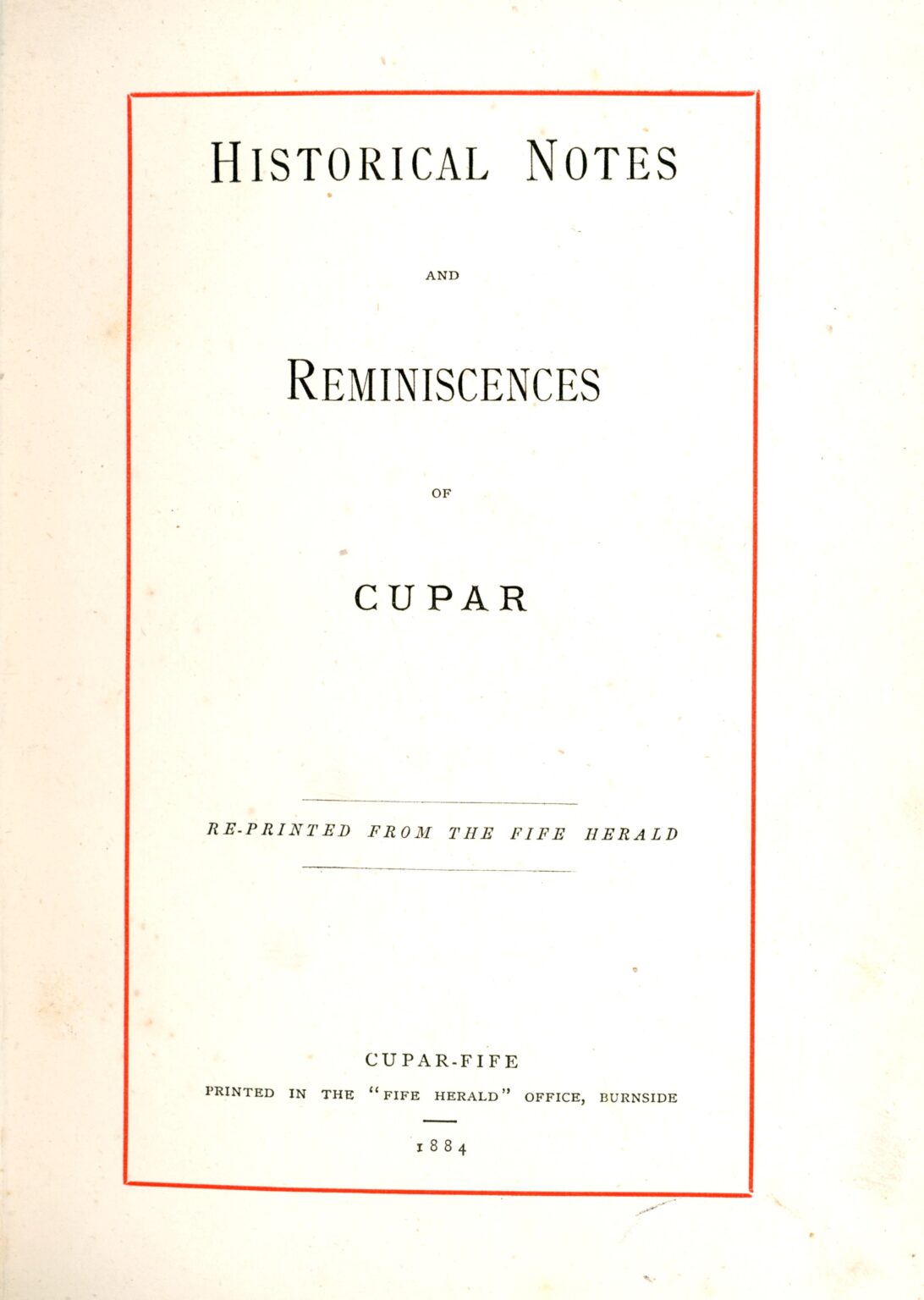 Further reading/publications - Cupar Museum and Heritage Centre